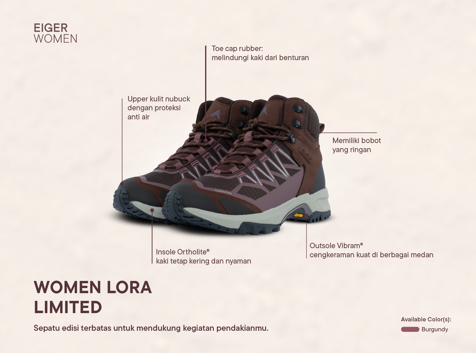 WOMEN LORA LIMITED: Sepatu Gunung Wanita yang Kuat dan Stylish - Blog